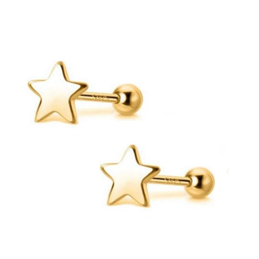 Aretes de Oro 10k Estrellita Baby 3MM – Nicola Joyeria