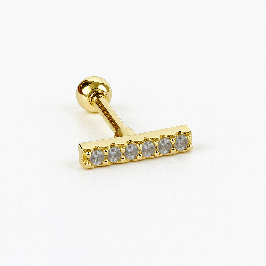 Arete Quirúrgico 💙Recto Plateado| Nicola Joyería – Nicola Joyeria