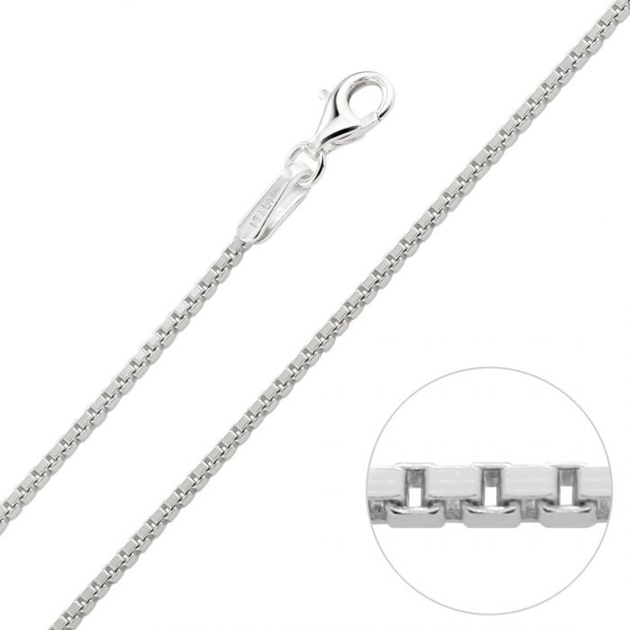 Cadena BOX de Plata 925 Italiana Largo 45cm – Nicola Joyeria